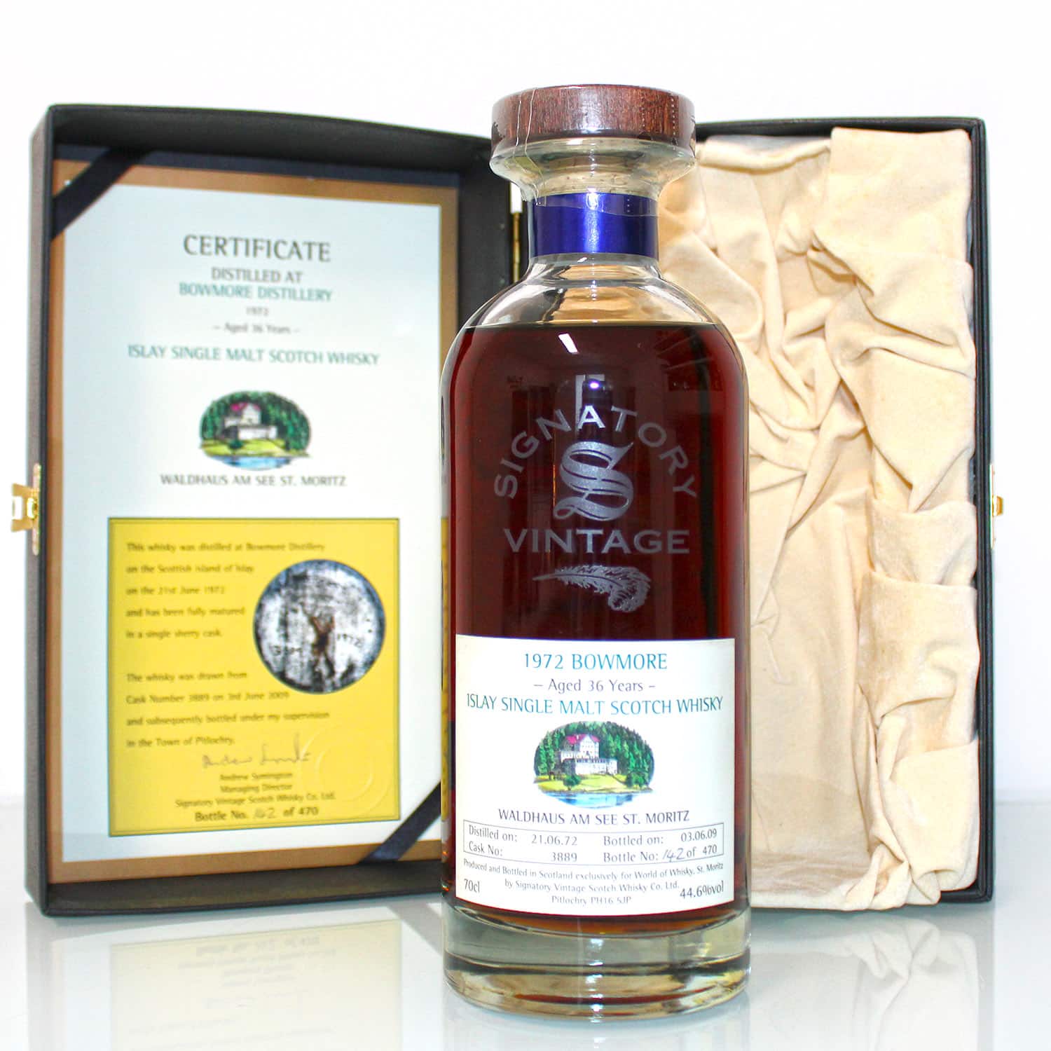 Bowmore 1972 36 Years Waldhaus Am See St. Moritz Malt Whisky